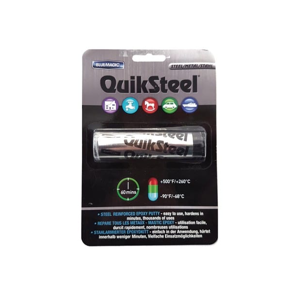 QuikSteel Steel Reinforced Epoxy Putty - Metal Instant Repair Filler