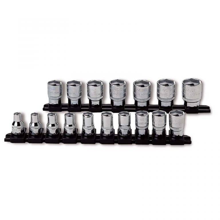 USAG 17 Piece Metric Bihexagonal Socket Set - 3/8" Drive
