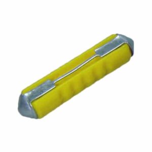5 AMP Yellow Ceramic Fuses. Classic Torpedo bullet Fuses