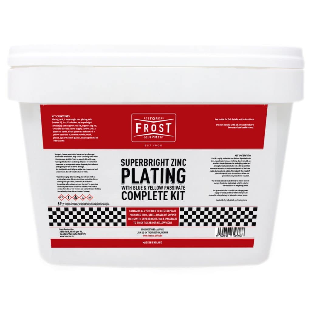 Superbright Zinc Plating Complete Kit with Blue & Yellow Passivate ...