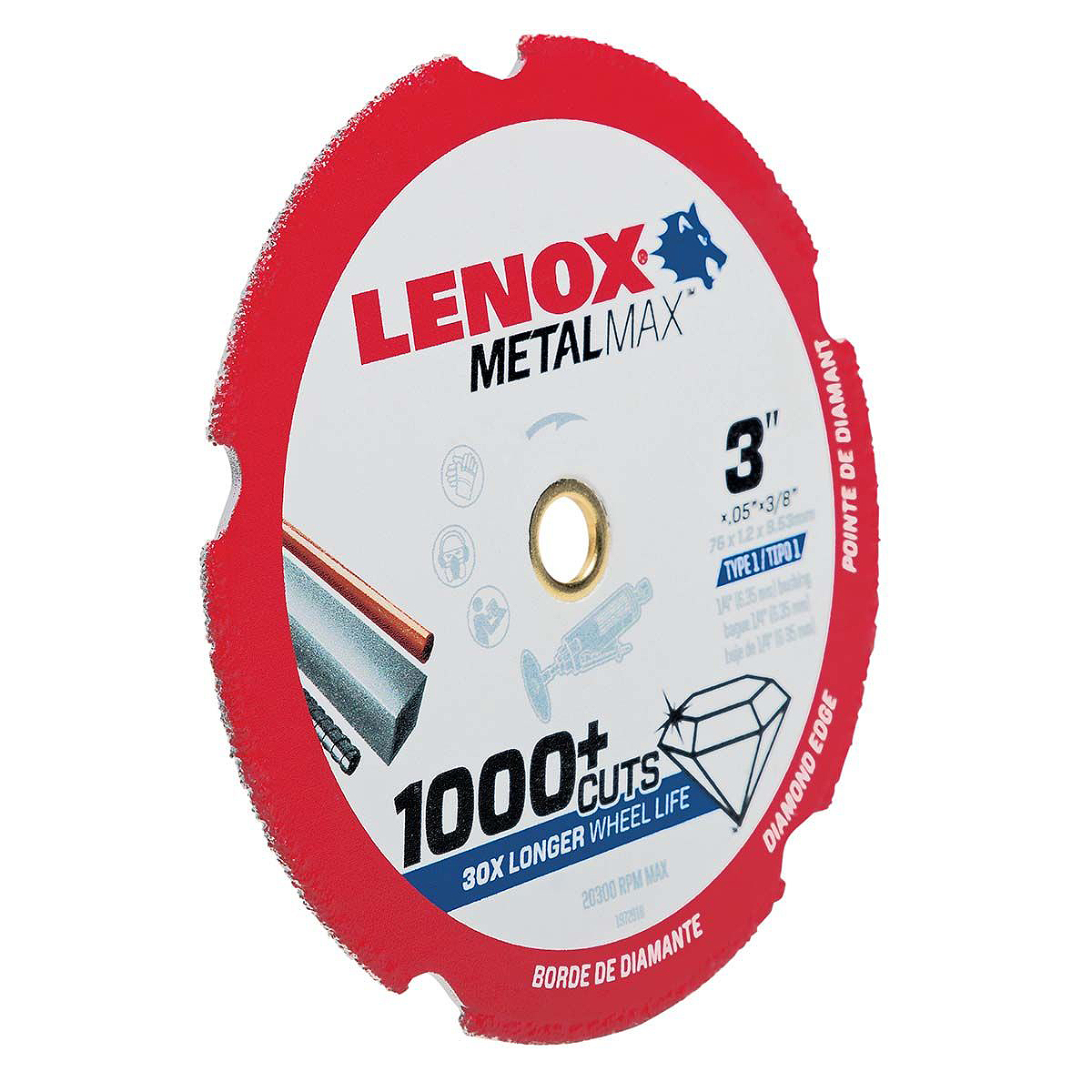 Lenox 3" x .05" 3/8 Arbor Diamond Type 1 Cut Off Wheel - Frost Auto ...