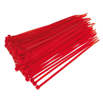 RED CABLE TIE 200mm x 4.8mm - Frost Auto Restoration Techniques